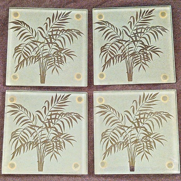 Kitchen | Square Glass Coasters Set Of 4 | Poshmark
